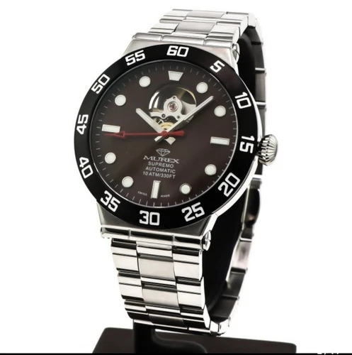 SUPREMO • Open Heart • Automatic Swiss Watch • Murex • Stainless Steel ...