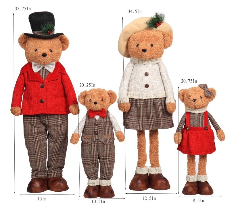 Sam's Club Member's Mark Plush Bear Family, Set of 4 New in Box | eBay