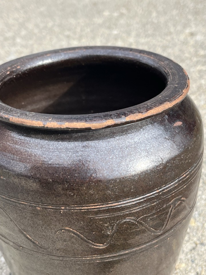 Antique Redware Jar Pot Crock Shenandoah Va Valley Botetourt Incised ...