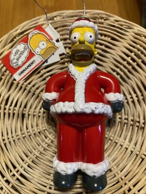 The Simpsons HOMER SIMPSON AS SANTA CLAUS 4" CHRISTMAS TREE ORNAMENT ...
