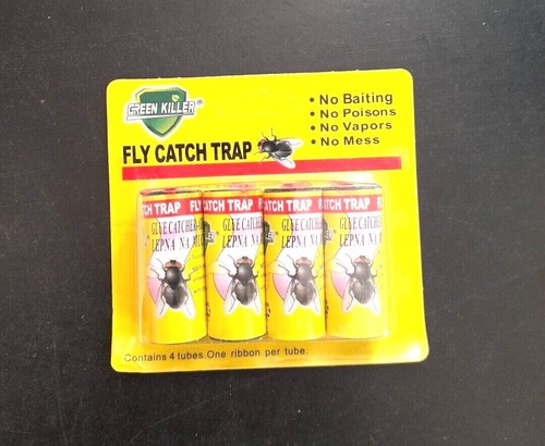 4-96 Rolls Sticky Fly Trap Glue Paper Insect Bug Catcher Strip Flies ...