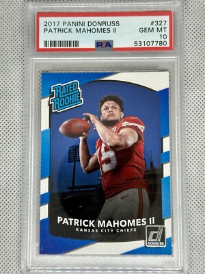 2017 Panini Donruss Patrick Mahomes Rated Rookie Chiefs #327 PSA 10 | eBay