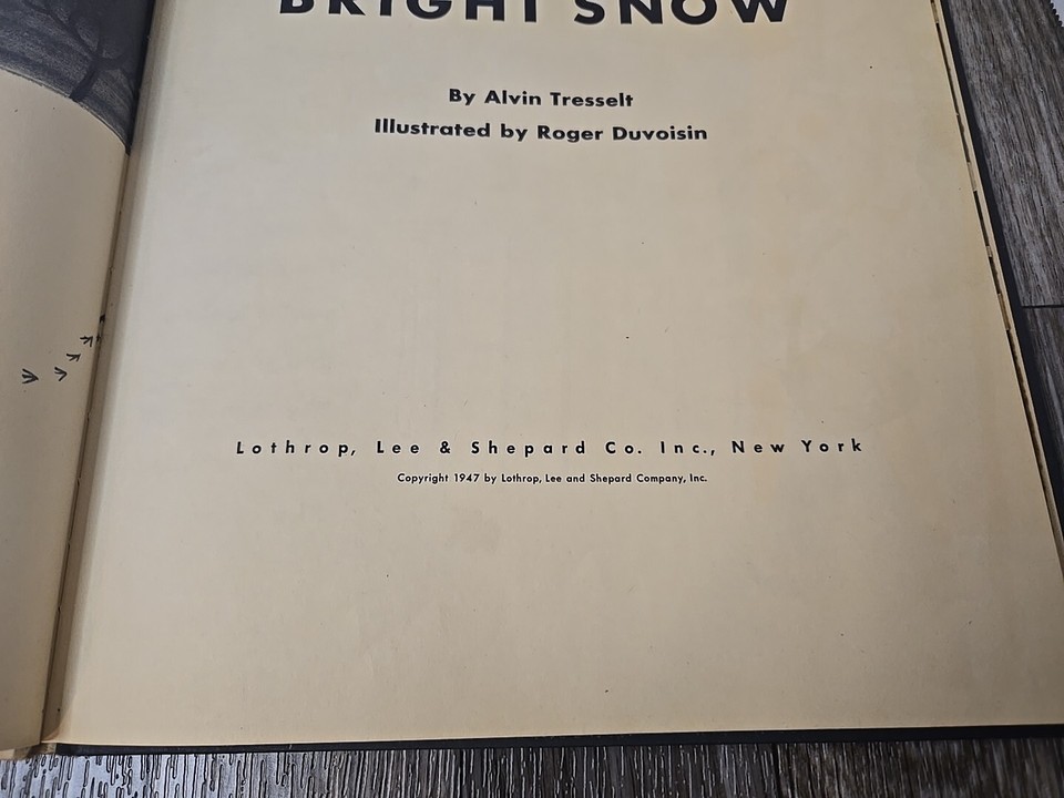 White Snow Bright Snow 1947 First Edition Caldecott Winner Alvin ...