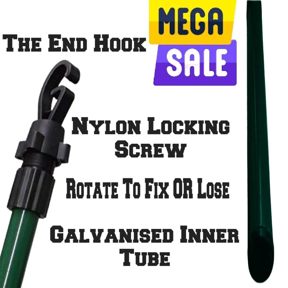 Extendable Prop Line Heavy Duty Clothes Washing Pole 2.4m Outdoor Line ...