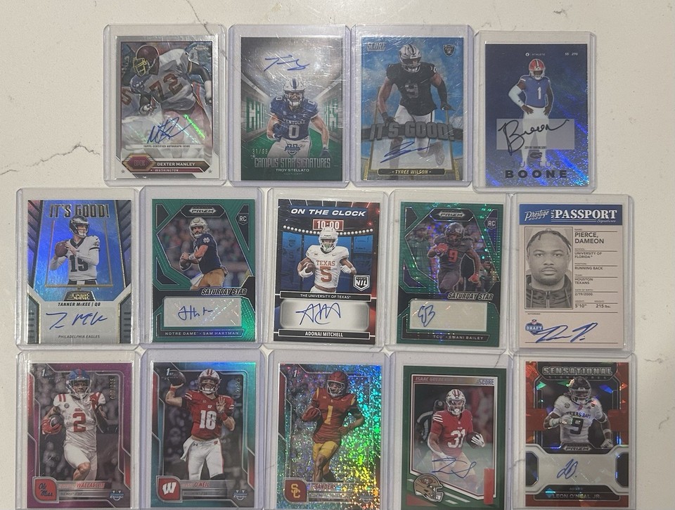 44 Football Card Lot - ALL Numbered Or Autos - See Description for ...