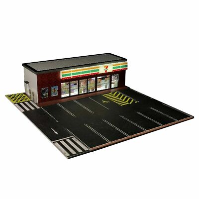 New G-FANS 1:64 Diorama wLED Light 7-11:FamilyMart Stores and park ...