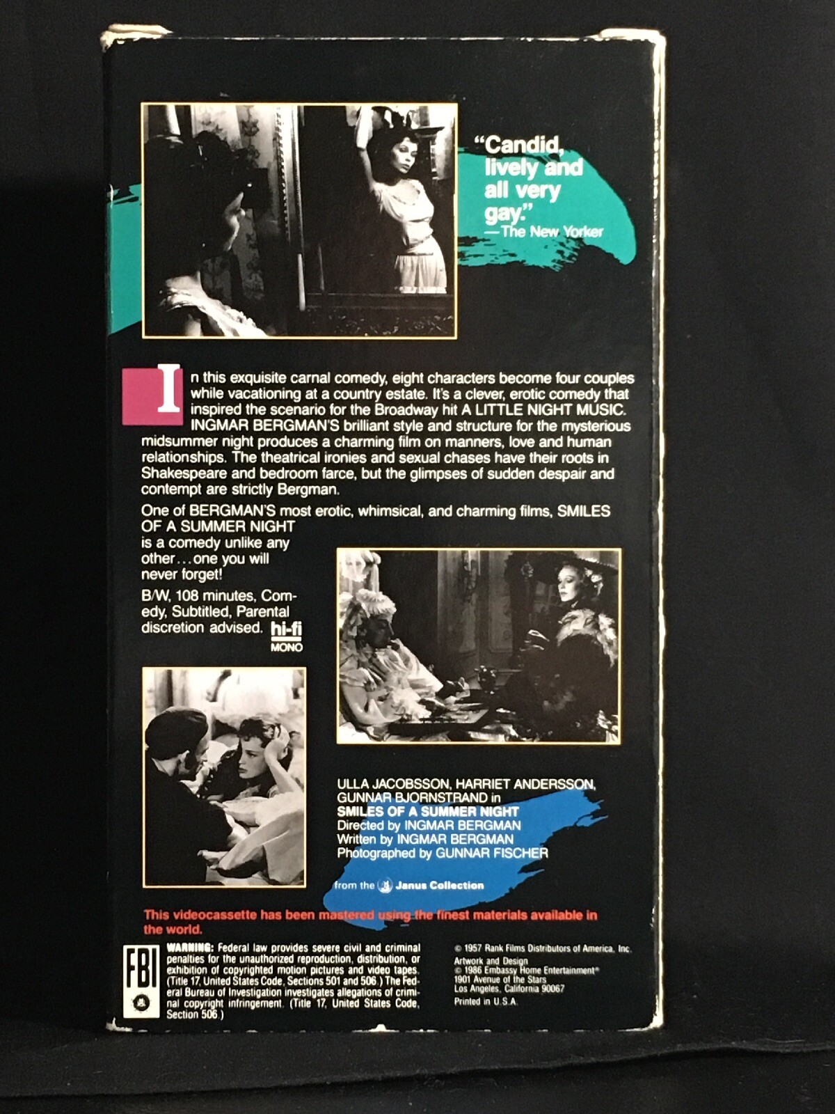 Smiles Of A Summer Night (VHS, 1986) | eBay