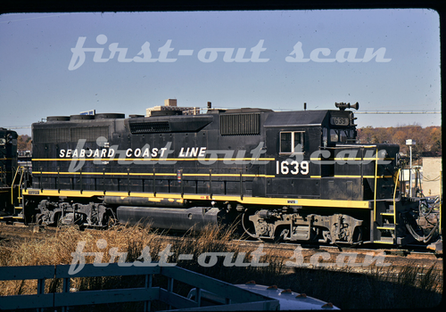F Original Slide - Seaboard Coast Line SCL 1639 EMD GP40-2 Raleigh 1973 | eBay
