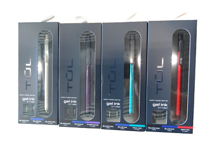 4 TUL Solid Metal Gel Pens, Med, 0.7mm, 2 Refills (Blue & Black) ALL ...
