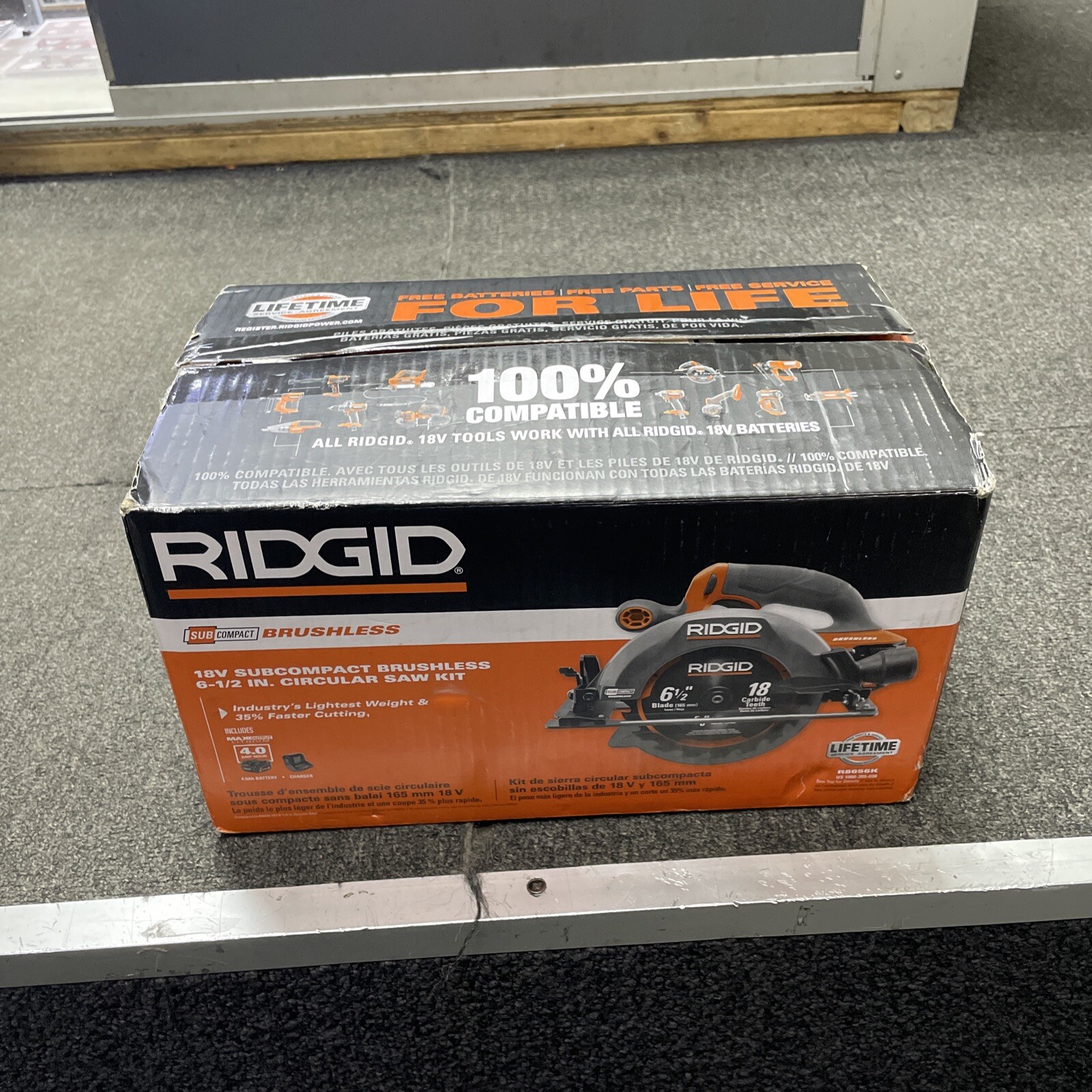 RIDGID R8656 18V SubCompact Brushless Cordless 6 1/2 Circular Saw Tool ...