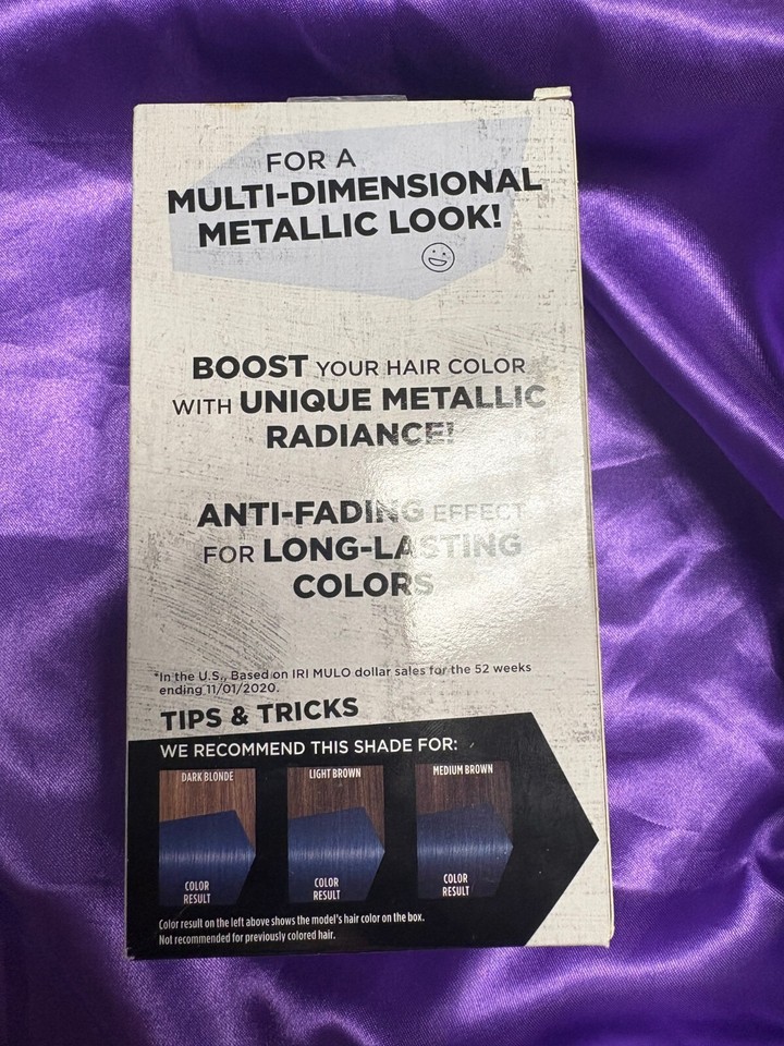 Schwarzkopf METALLICS #M67 BLUE MERCURY Hair Color Shine Permanent ...