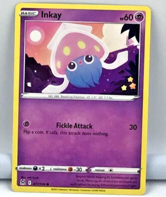 2021 Pokemon Collector Trading Card Basic Inkay 60 HP 077/196 | eBay