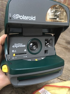 Polaroid One Step Express 600 Camera Green Version Working Broken Strap ...