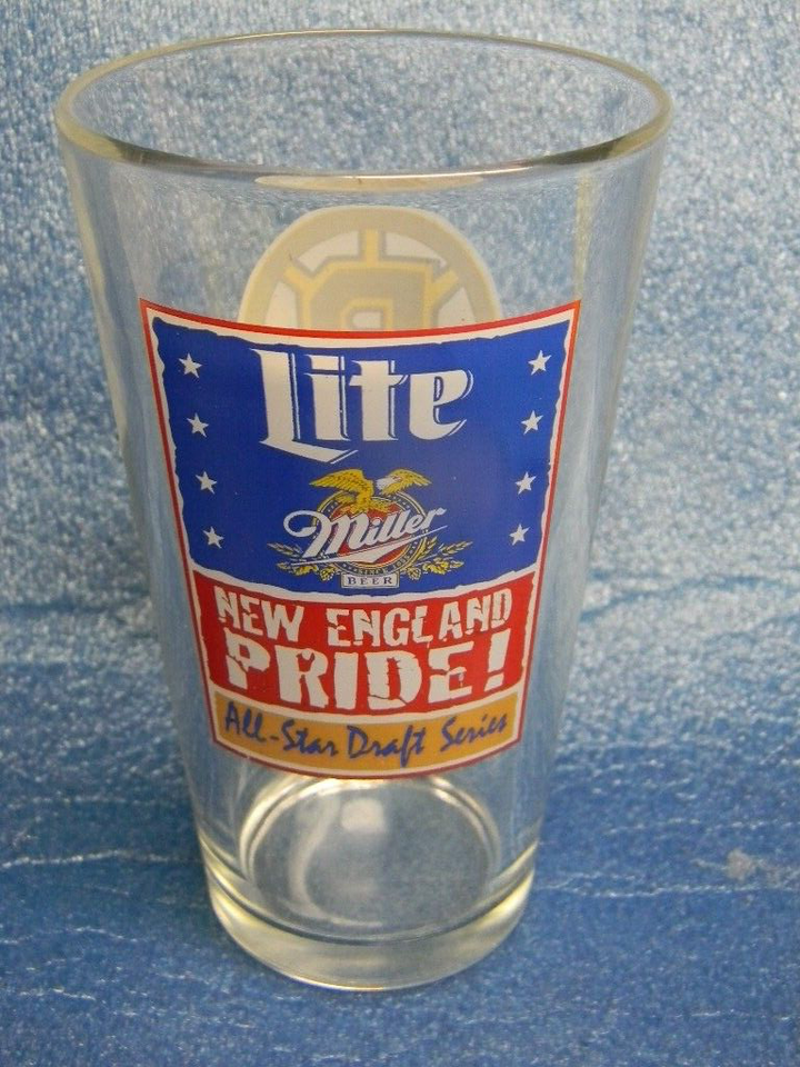 RARE VINTAGE MILLER LITE BEER NEW ENGLAND PRIDE BOSTON BRUINS HOCKEY ...