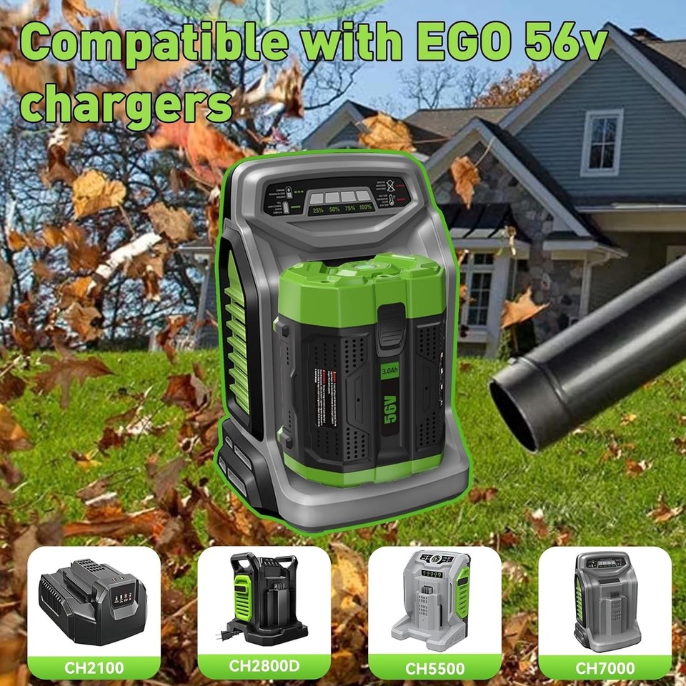 2pack For EGO 56V 2.5Ah 56 Volt BA1400 POWER Lithium Ion Battery BA2240 ...
