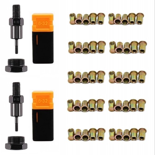 2PCS Replacement Mandrel for Riveter and 50PCS Rivet Nuts, Hand Rivet ...