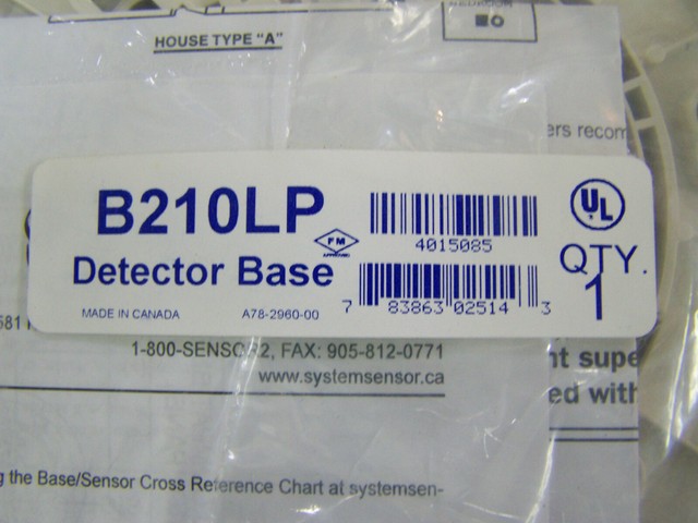 System Sensor B210LP Fire Alarm Smoke Detector Base for sale online | eBay