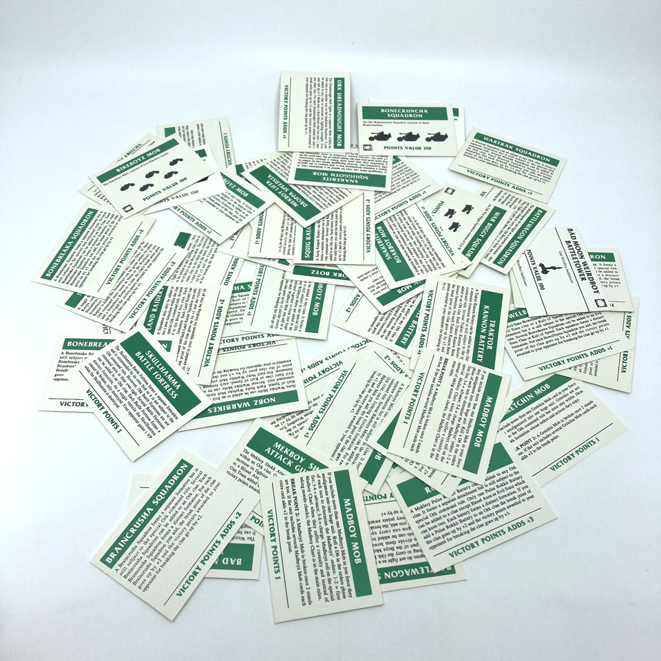 Ork Data Cards Lot - Epic Warhammer 40k Games Workshop C7655 | eBay UK