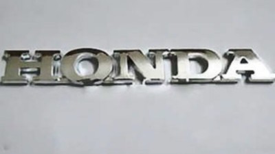 Honda Chrome Script Emblems Rear Trunk Badge Letters 3D Strong | Silver ...