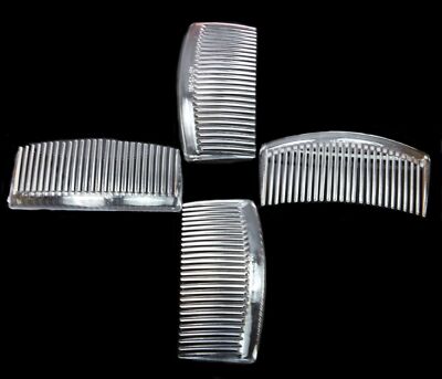 Clear Side Combs in Strong Plastic. Pack of 4 Hair Combs. 9cm Long ...