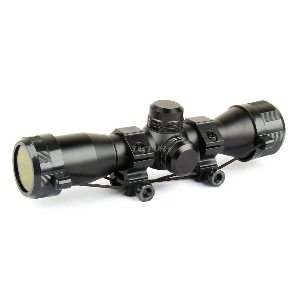 Tactical 4X32 Compact .223 .308 Scope /w Rings | eBay