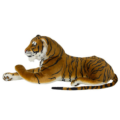 Tiger Plush Animal Realistic Big Cat Orange Bengal Soft Stuffed Toy ...