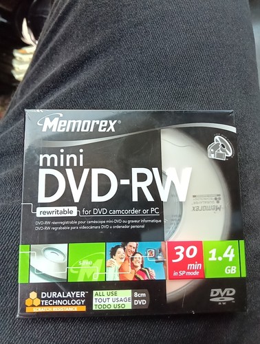 Memorex Mini DVD-RW 30 min 1.4GB Rewritable for DVD Camcorder or PC NEW ...