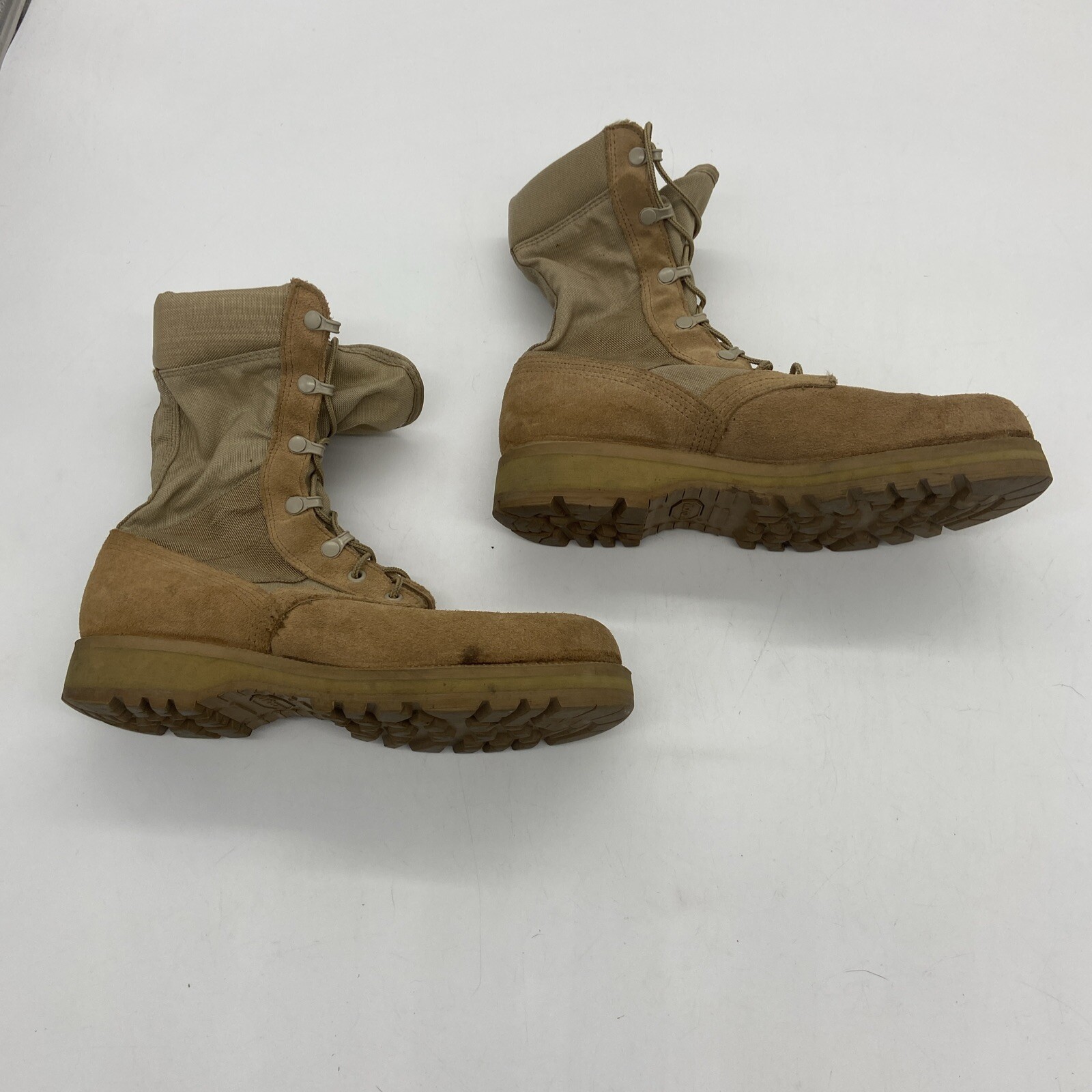 US Army Tan Hot Military Boots With Vibram Soles Size… - Gem