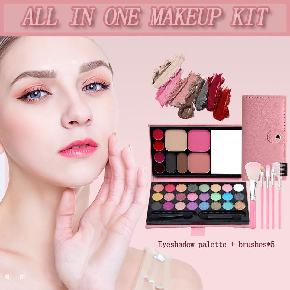 All in One Makeup Kit for Women Full Kit Multipurpose Brush Set with ...