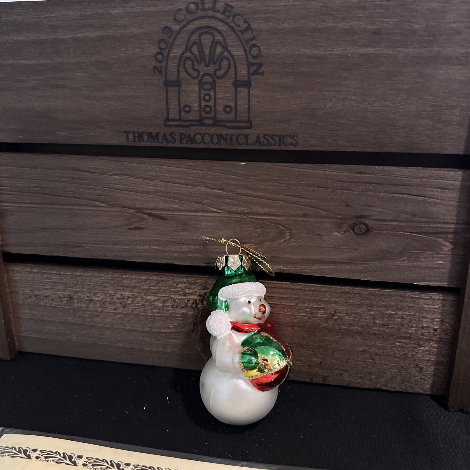 Thomas Pacconi 3" Glass Christmas Tree Ornament Snowman | eBay