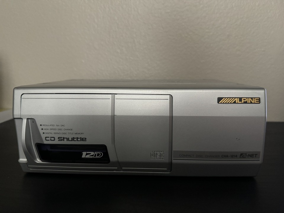 Alpine TDA-7563 Detachable Face Cassette Player + Alpine CHA-1214 CD ...