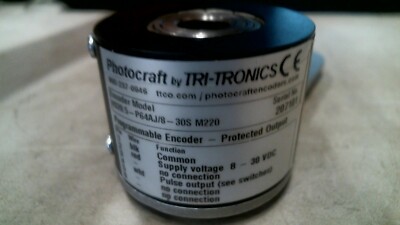 TRI TRONICS HS20.5-P64AJ/8-30S M220 PROG. HOLLOW SHAFT ENCODER 8-30VDC ...