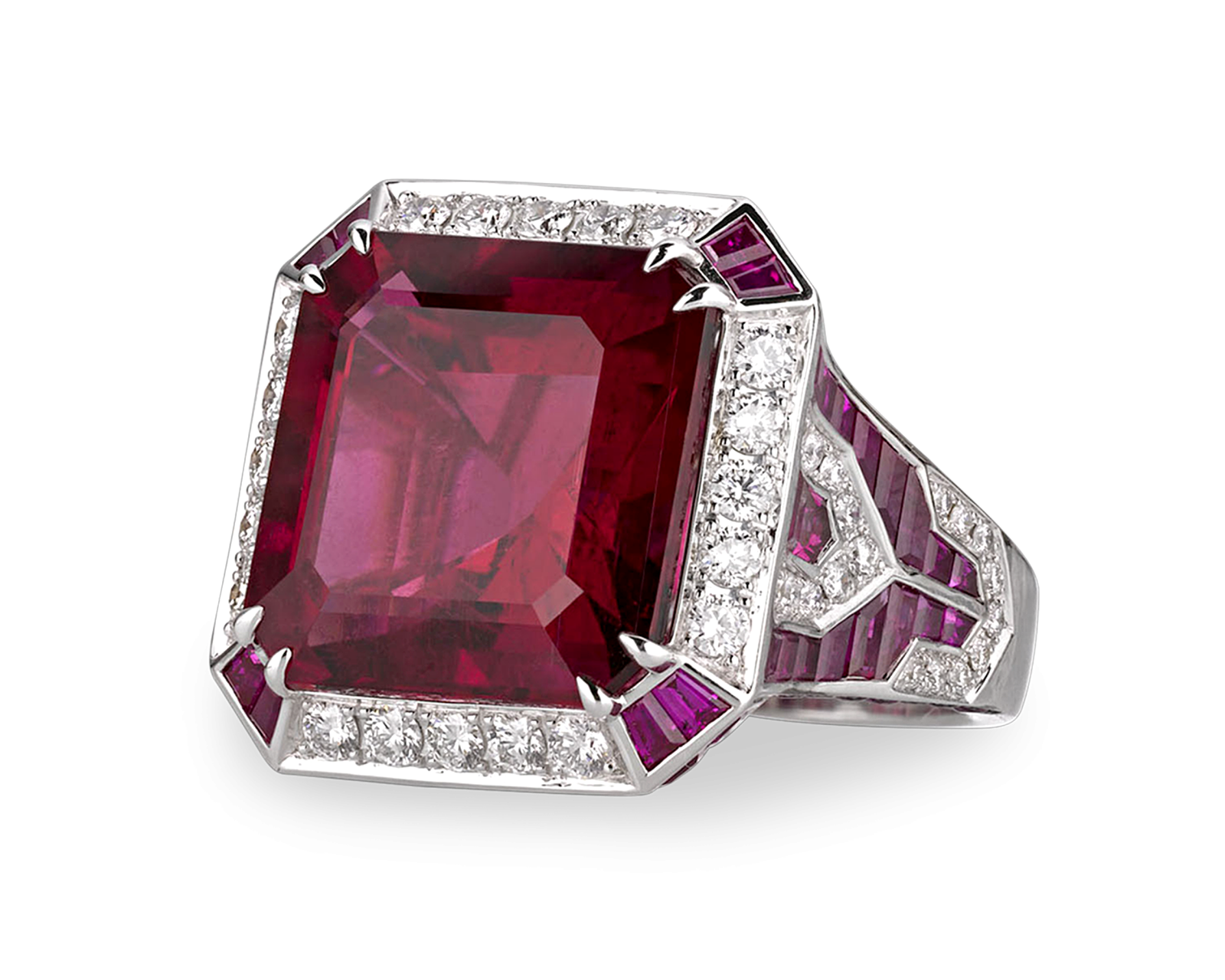 925 Sterling Silver CZ Jewelry For Women Lab-Created Ruby Cocktail New ...