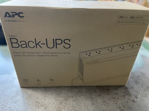 APC Smart-UPS 425 VA Battery Backup System 6 Outlets 180J BE425M ...