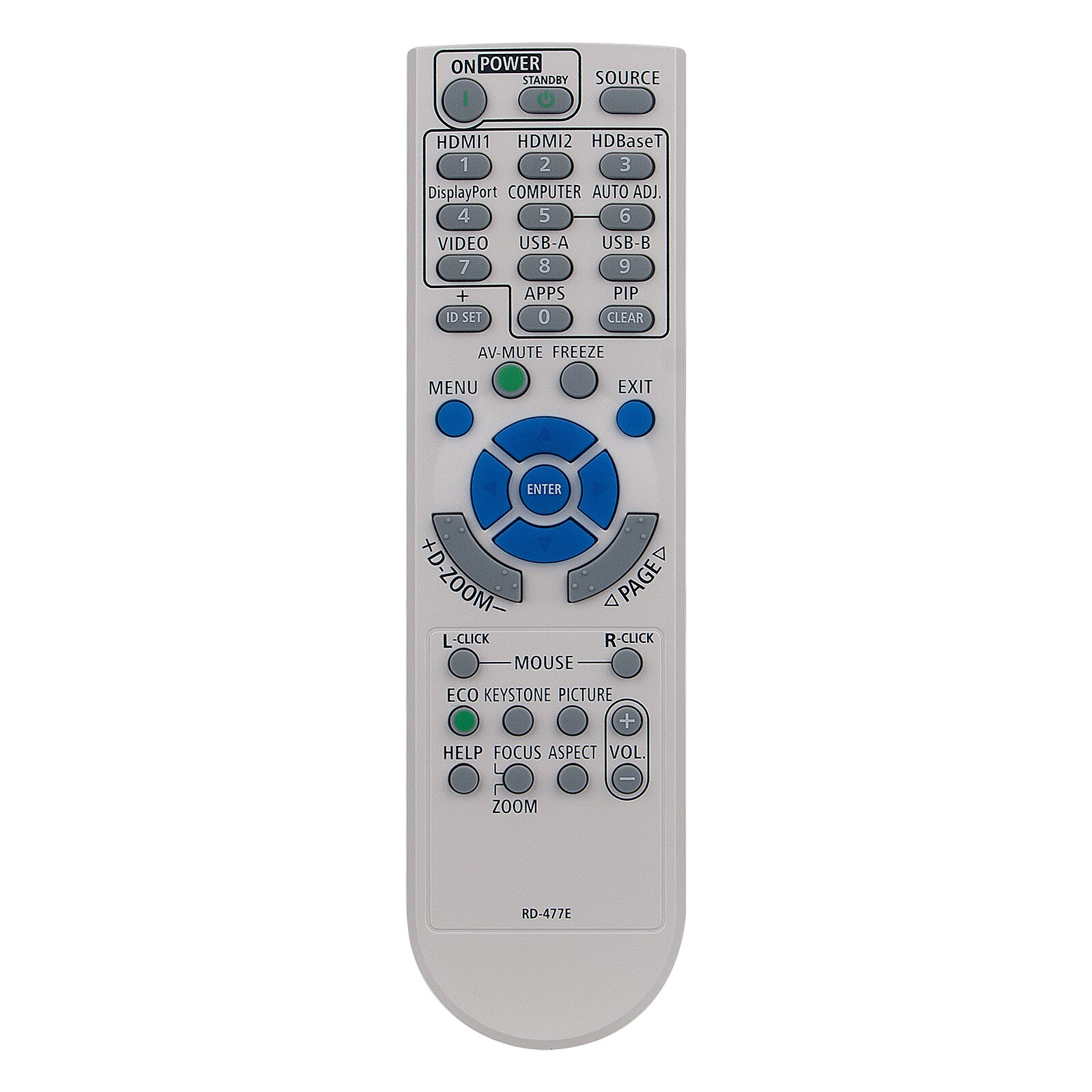 RD-477E Replace Remote Control fit for NEC Projector MC393W MC453X ...