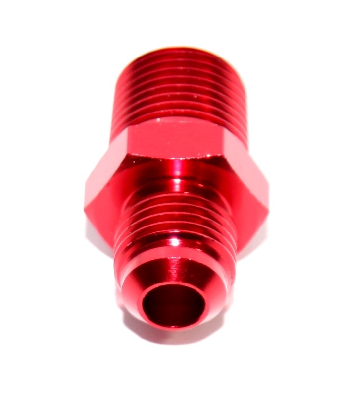 6AN AN-6 TO 3/8" NPT Male Thread Aluminum Anodized Fitting Adapter RED ...