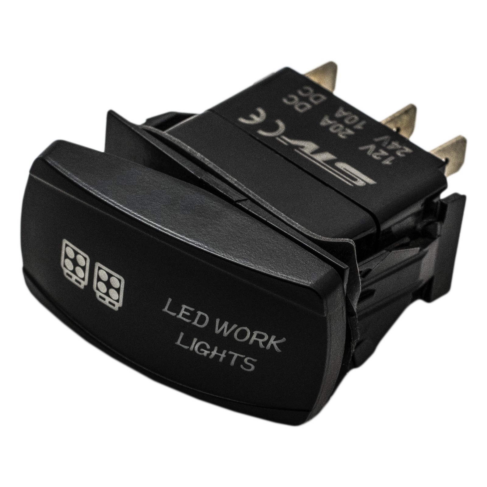 BLUE LED Horizontal LED WORK LIGHTS Rocker Switch 4WD 4X4 UTV ...