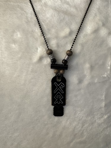 Norse Rune Ferro Rod Fire Starter Necklace Survival Gear Viking EDC ...