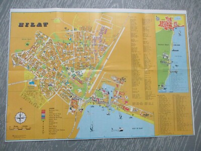 The city of Eilat, an urban map, scale of 1:10000, Israel, 1983. | eBay