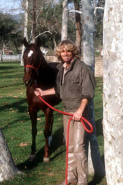 Dean Conn, horse, on his ranch near Los Angeles, California, - 1985 Old ...