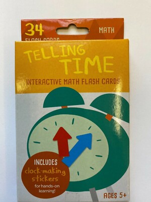 1 pack of Telling time Flash Cards 34 count homeschool summer school | eBay