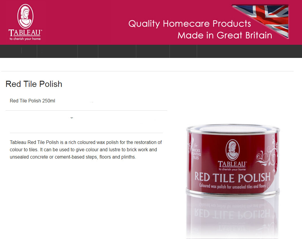 Pack 2 Tableau Red Floor Tile Polish 250ml Ideal Cardinal Red Tile ...