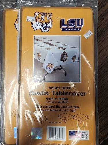 LSU Tiger plastic tablecloth, disposable tablecloth, LSU tablecloth | eBay