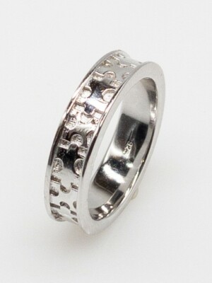 AUTISM 6mm PUZZLE Sterling Silver Eternity Band Ring SZ 7 4 CHARITY | eBay