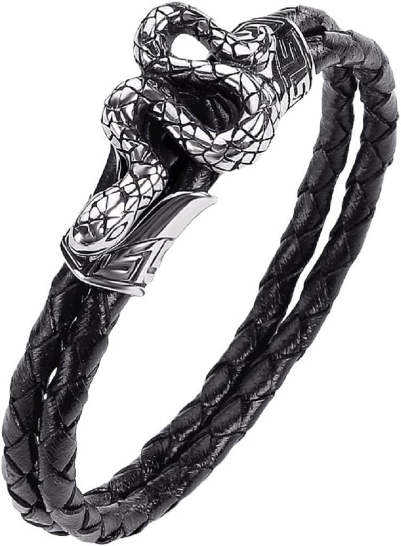 Snake Bracelet for Men, Serpent Bracelet for Boys, Viking Snake Bangle ...
