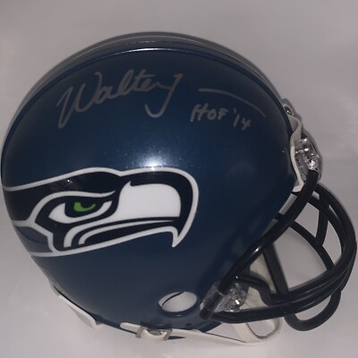 WALTER JONES Autographed "HOF 14" Insc Seattle Seahawks Mini Helmet ...