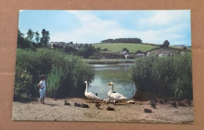 VINTAGE UNUSED POSTCARD - SLAPTON LEY LAKE & TORCROSS, DEVON, ENGLAND ...