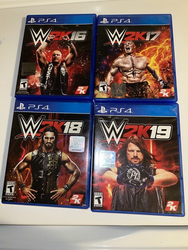 Lot of 4 WWE PS4 Games 2k16, 2k17, 2k18, 2k19 Tested & CIB | eBay