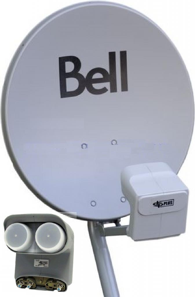 20" BELL EXPRESS VU HD DISH 500 SATELLITE TWIN DPP LNB + SW21 SW44 ...