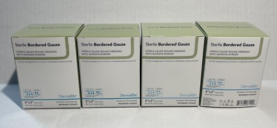 200 Count Dermarite Sterile Bordered Gauze Dressing 2x2. (4 Box x 50 ...